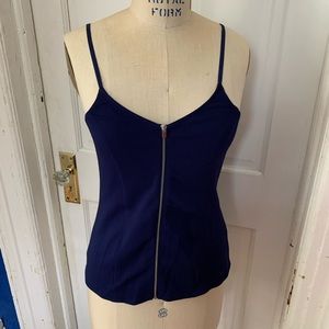 Express | Tops | Express Navy Zipper Tank Top | Poshmark